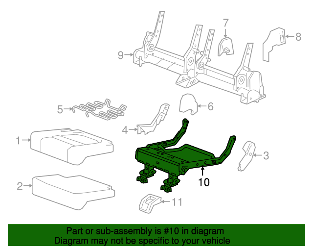 84759426 GM Seat Frame | GM Parts Store