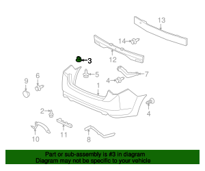 1986-2020 Acura Grommet, Screw (5MM) 90682-SB0-003 | OEMAcuraPart
