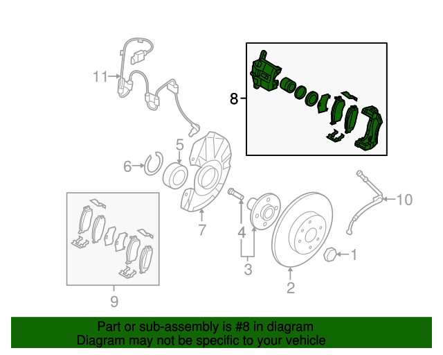 2006-2011 Hyundai Accent Caliper 58180-1GA00 | OEM Parts Online