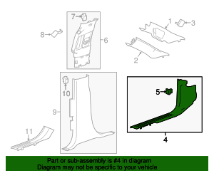 2015-2020 Cadillac Kick Panel 23475150 | GMPartsDirect.com