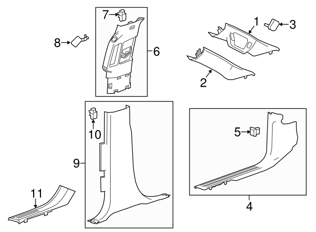 2015-2020 Cadillac Kick Panel - Driver's Side (LH) 23475155 ...