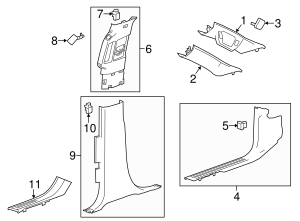2015-2020 Cadillac Kick Panel 23475150 | GMPartsDirect.com