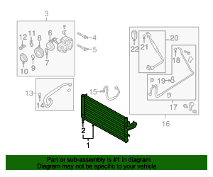 2010-2012 Hyundai Genesis Coupe Condenser 97606-2M100 | QuirkParts