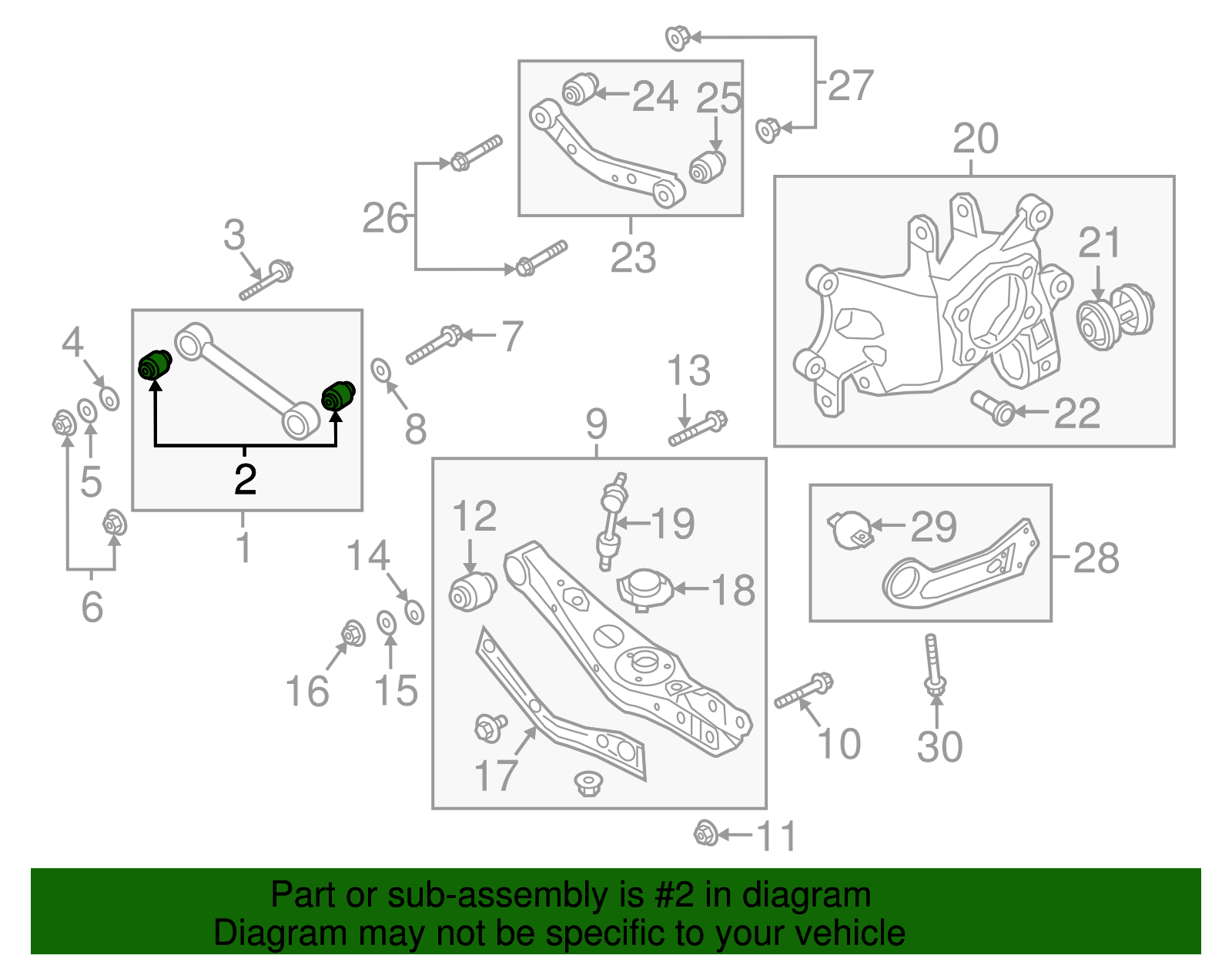 55253-D7000 - Lateral Arm Bushing 2017-2022 Kia Sportage | Genuine Kia ...