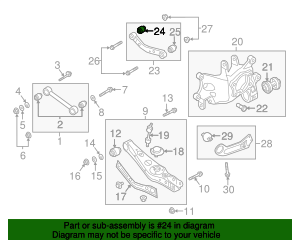 55118-D3000 - Upper Control Arm Inner Bushing 2017-2022 Kia Sportage ...