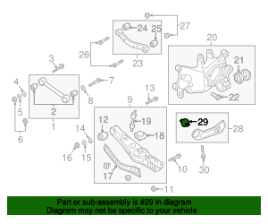 55275-D3000 - Trailing Arm Bushing 2017-2022 Kia Sportage | Kia.Parts Store
