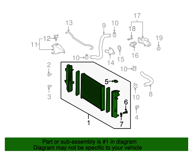 2003-2009 Lexus GX470 Radiator Assembly 16400-50313 | OEM Parts Online