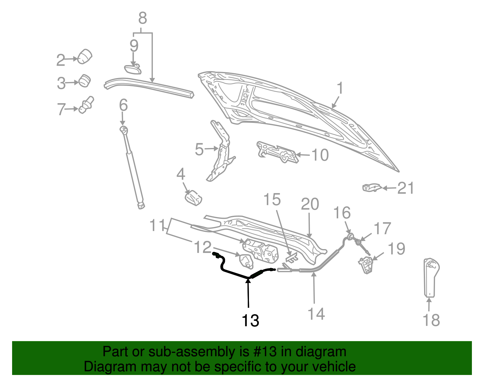 2007-2016 Volkswagen Eos Release Cable 1Q1-823-531-C | OEM Parts Online