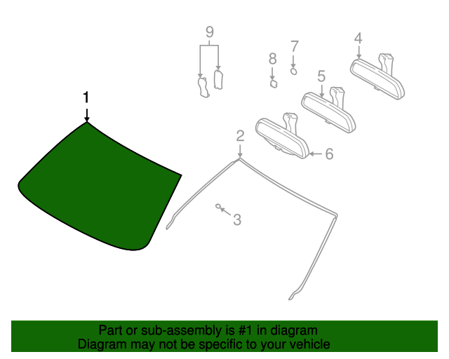 Genuine BMW 51-31-8-238-668 | Front Windshield | FREE Shipping on Most ...