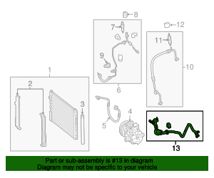 2014-2020 Mercedes-Benz A/C Refrigerant Suction Hose 246-830-26-15 ...