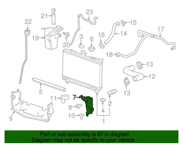 2012-2015 Chevrolet Camaro Radiator Support Baffle - Passenger Side (RH ...