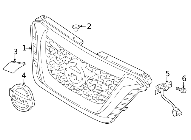 2021-2024 Nissan Kicks Grille 62310-9VC5A | Nissan Parts Plus