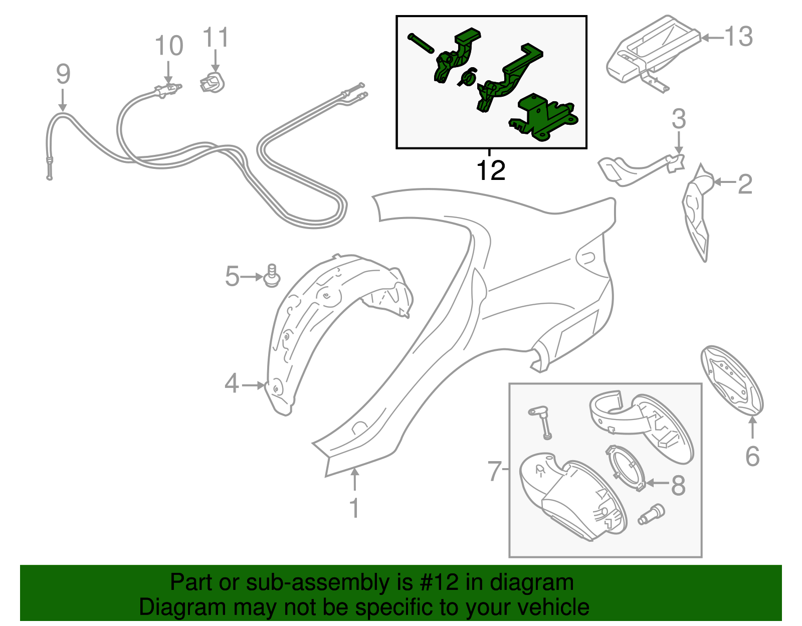 2012-2023 Subaru Impreza Opener Assembly 57340FJ030 | Subaru Parts Store