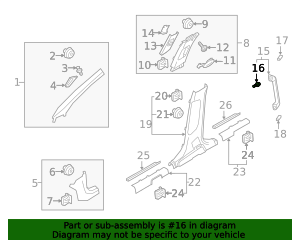 858B3-S9000 - Grip Handle Screw 2020-2023 Kia Telluride | Kia.Parts Store