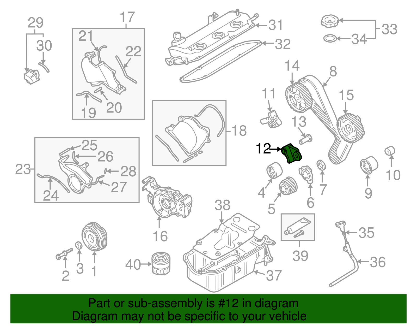 MD362861 - Tensioner 2001-2006 Mitsubishi Montero | Mitsubishi Direct Parts