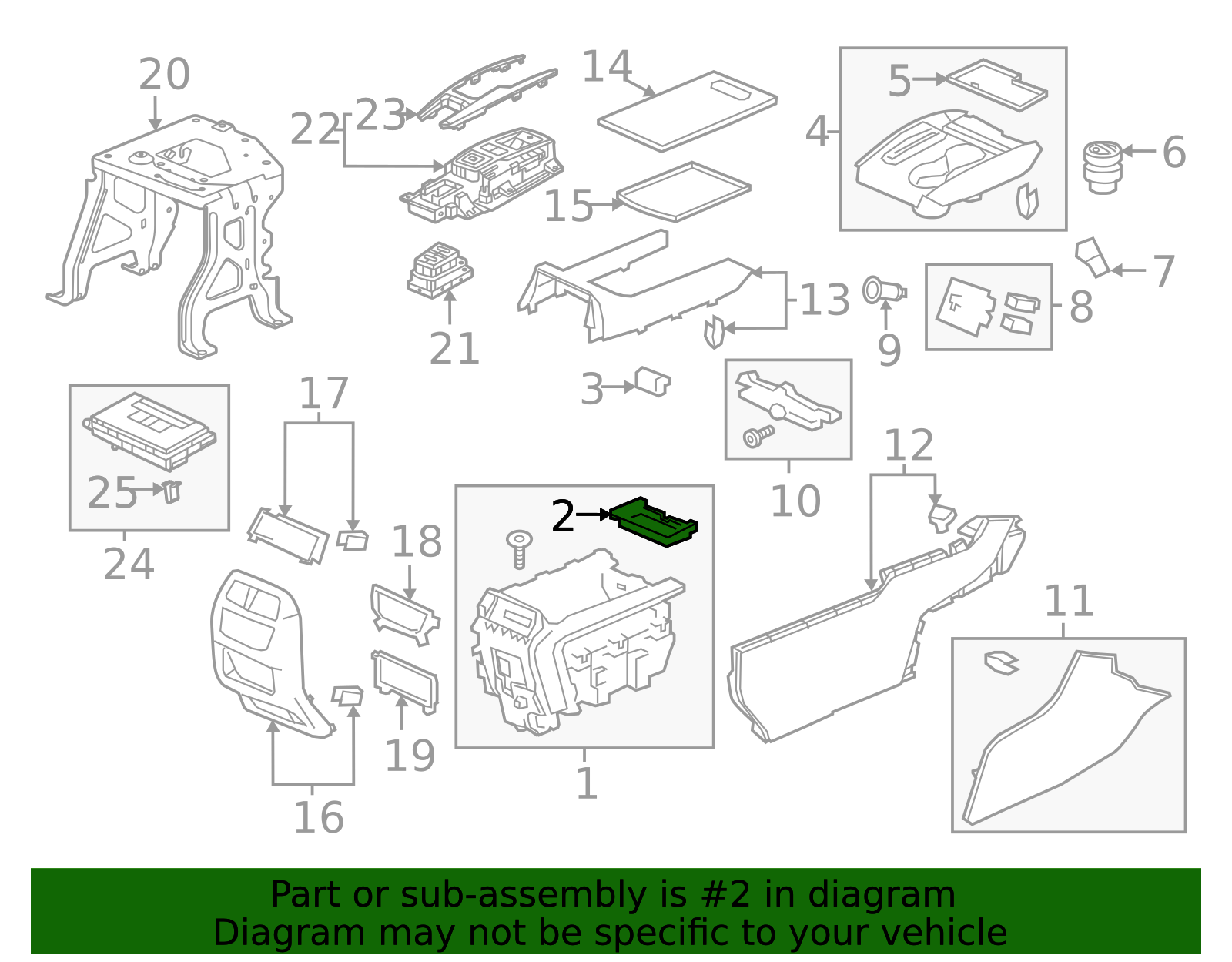 83407-TG7-A02 - 2016-2023 Honda - Tray Console | Honda Parts Guys