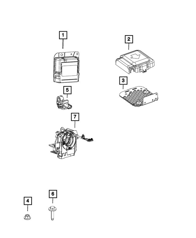 2019-2023 Ram 1500 Acceleration Sensor, Front 68284052AA | Mopar eStore