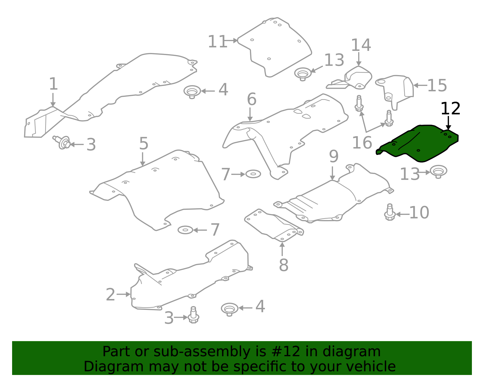 2013-2022 Land Rover Range Rover Muffler Shield LR033706 | JaguarParts.com