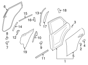 82839-1BA1A - Door Seal 2008-2017 Infiniti | AutoNationParts.com