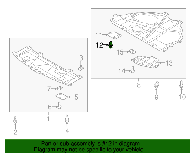 Mazda Splash Shield Rivet L33X-13-209 | BAM Wholesale Parts