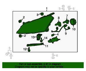 2013-2017 Chevrolet Traverse Passenger Side Headlamp 84262932 GM ...