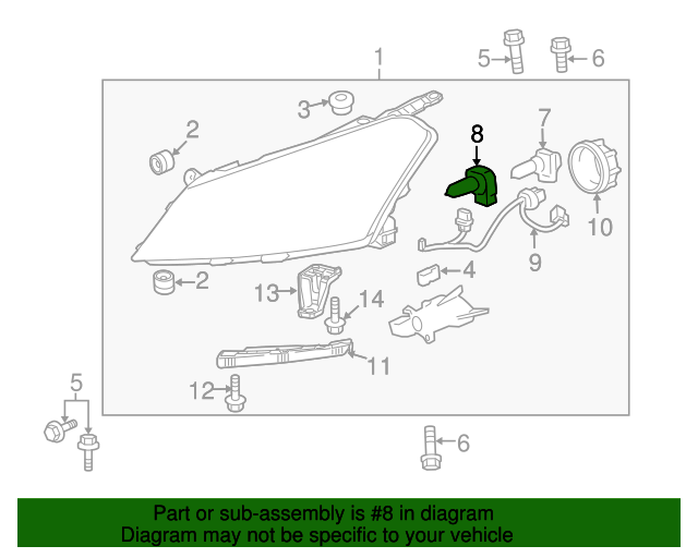 2013-2019 GM Headlamp Bulb 13586976 | TascaParts.com