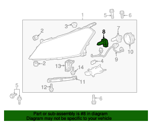 2013-2019 GM Headlamp Bulb 13586976 | TascaParts.com