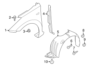 Genuine OEM Fender Liner Part# 86812-3X700 Fits 2014-2016 Hyundai ...