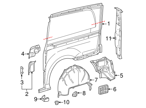 Side Panel & Components for 2018 Mercedes-Benz Metris | Mercedes-Benz ...