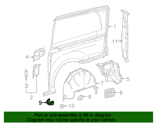 639-889-00-25-9051 - Front Cover 2016-2023 Mercedes-Benz Metris ...