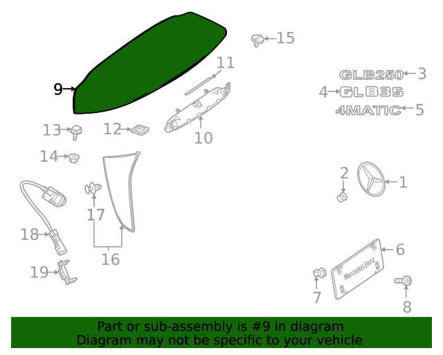 247-790-06-88-9999 - Rear Spoiler 2020-2023 Mercedes-Benz | Mercedes ...