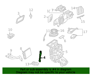 167-832-36-00-64 - A/C Evaporator Drain 2021-2023 Mercedes-Benz ...