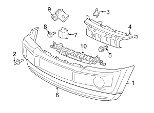 68044528AB - Lower Deflector - 2008-2010 Jeep Grand Cherokee | Mopar ...