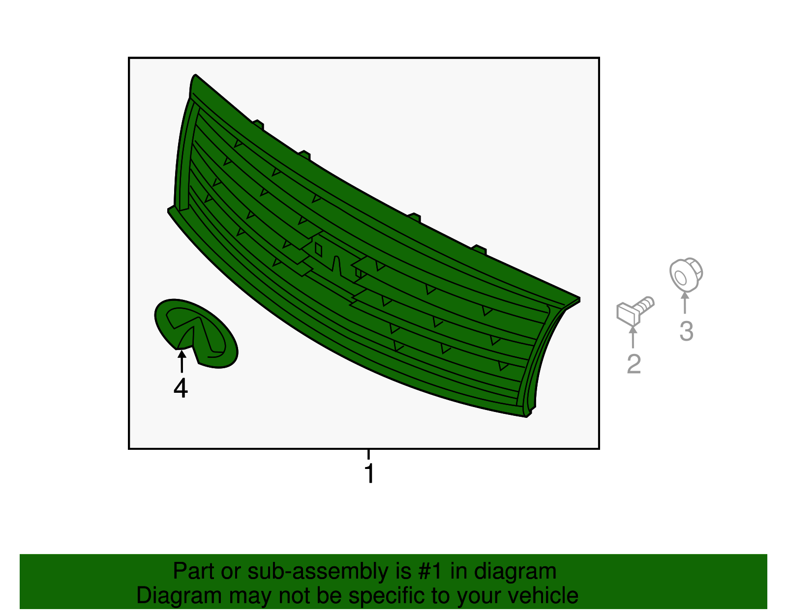 62310-1MA0B - Grille 2011-2014 Infiniti | INFINITI Parts & Accessories ...