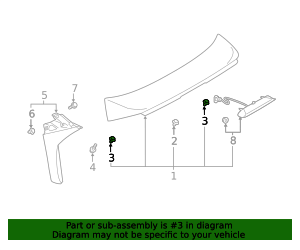 2019-2021 Subaru Forester Spoiler Fastener 909130252 | QuirkParts