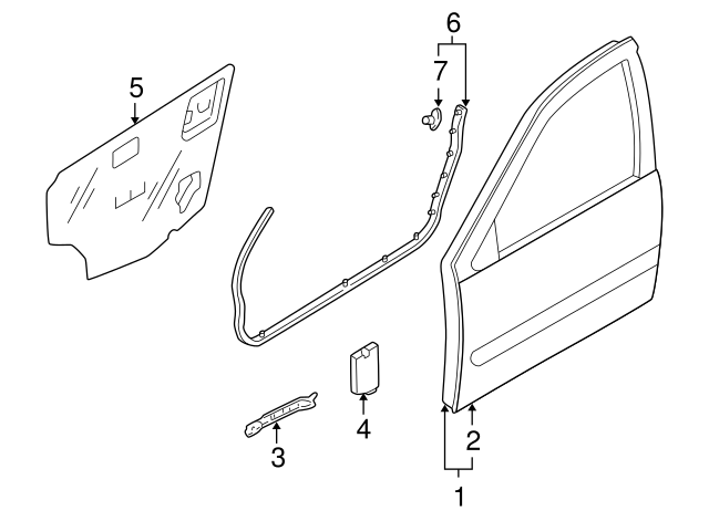 2000-2003 Nissan Maxima Weatherstrip Clip - Driver's Side (LH) 80850 ...