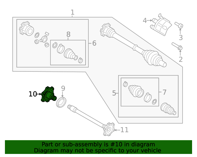 2020-2024 Audi Stub Shaft 0CS-409-344-A | OEM Parts Online