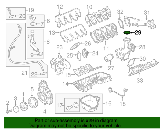 2011-2016 GM Upper Intake Manifold Seal 12627913 GM | GMPartsDirect.com