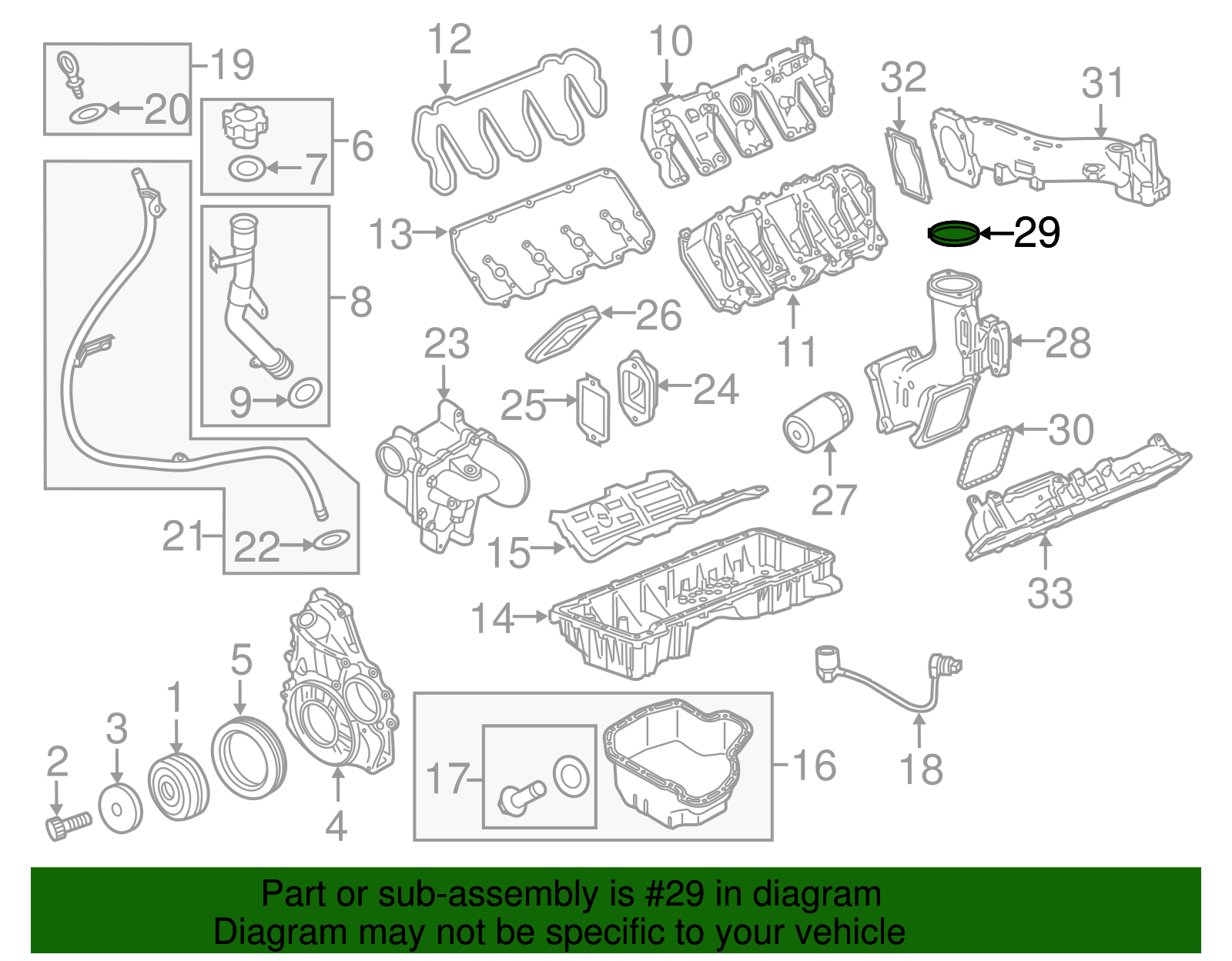 2011-2016 GM Upper Intake Manifold Seal 12627913 GM | GMPartsDirect.com