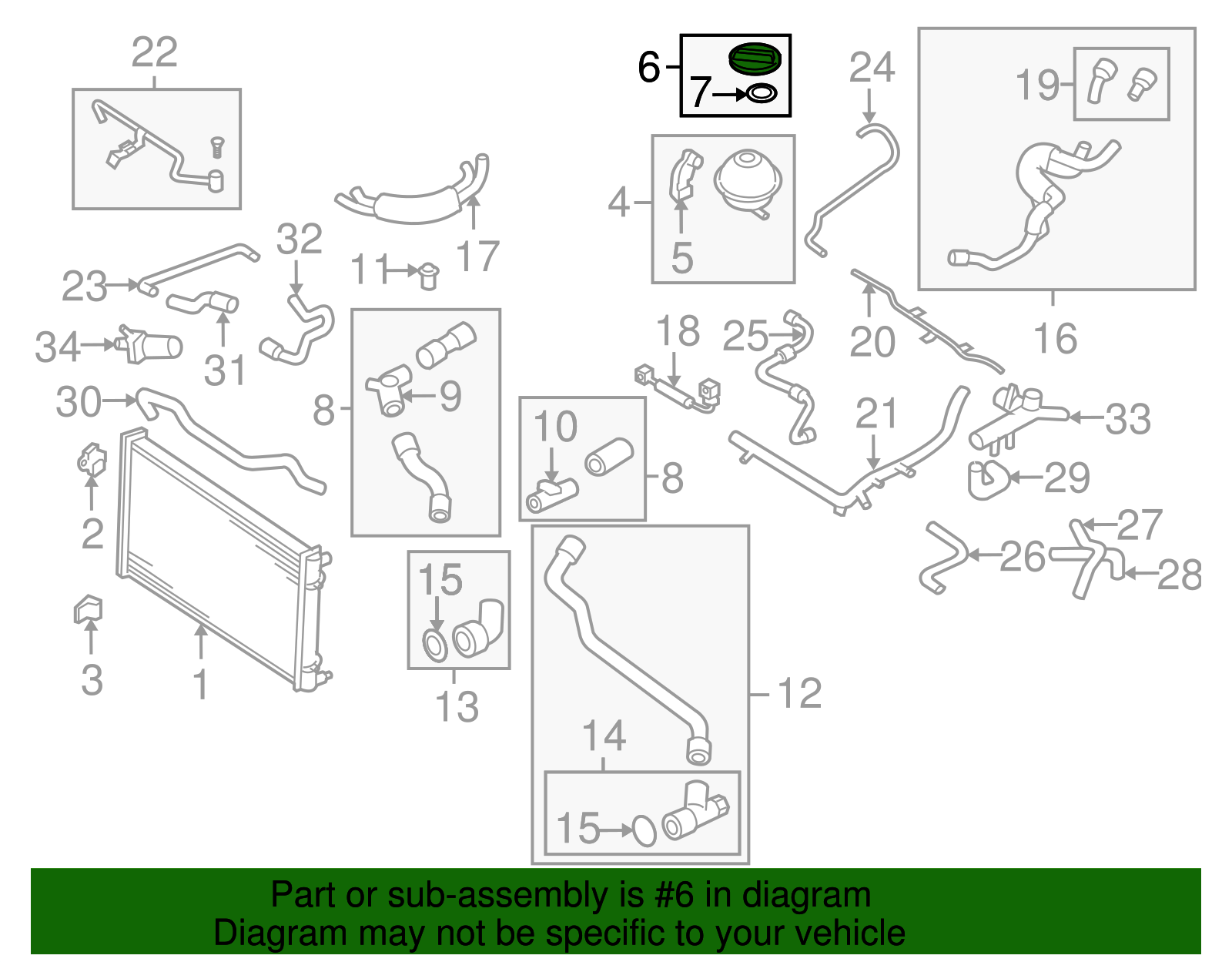 3B0-121-321 - Reservoir Cap 1998-2019 Volkswagen | Volkswagen Parts Catalog