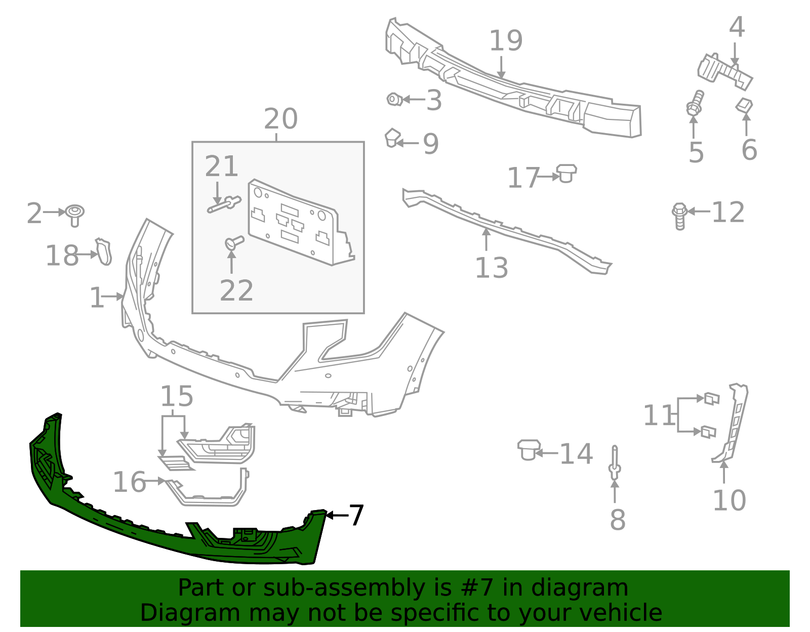 2022-2024 GMC Terrain Black Front Bumper Lower Fascia 84406735 GM ...