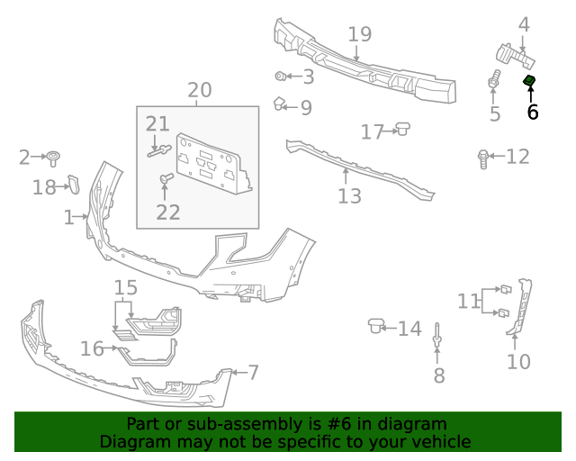 2017-2025 GM Guide Bracket Retainer Nut 11569960 | GM Parts Center