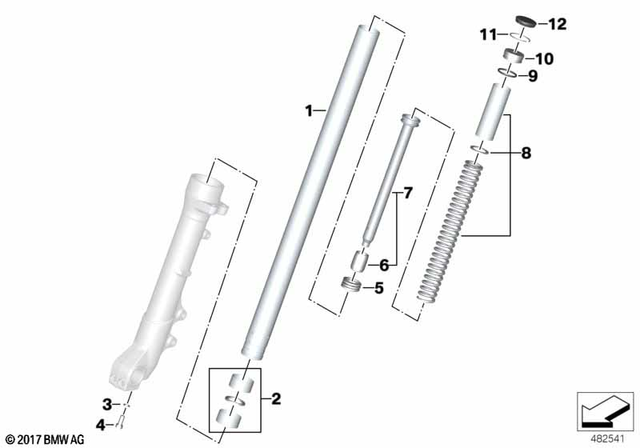 31428358445 - Set Of Sliding Sleeves 2017-2025 BMW-Motorrad | BMW ...