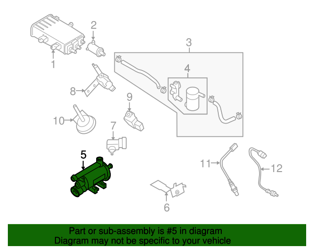 Genuine Purge Control Valve for 2006-2018 Hyundai | Part# 28910-25100 ...