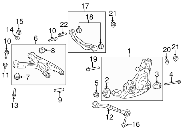2008-2024 Audi Upper Control Arm Retainer Nut N-104-018-01 | TascaParts.com