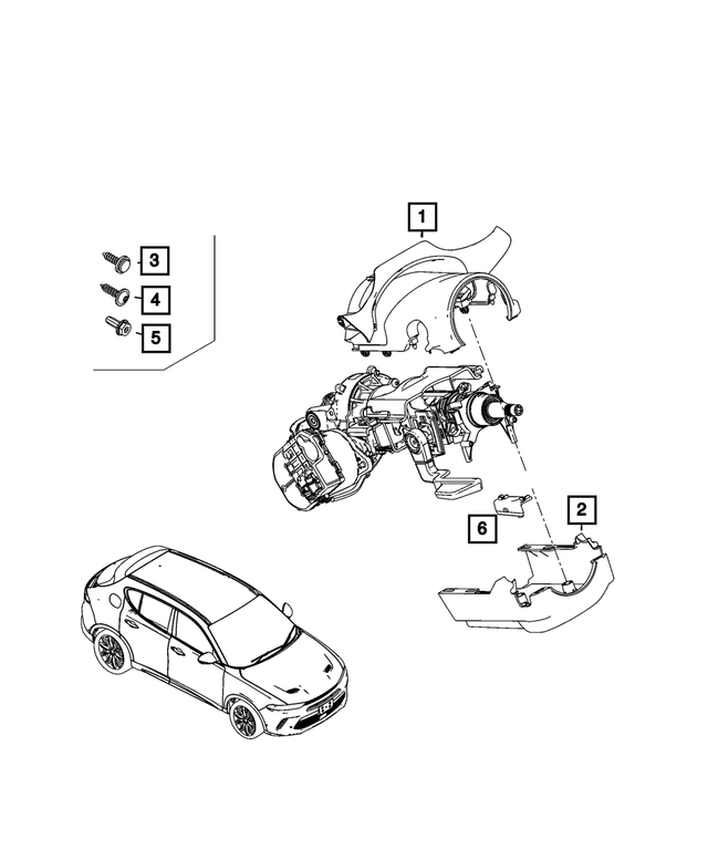 2023-2024 Dodge Hornet Steering Column Shroud 7QD95LXHAA | Mopar Estores