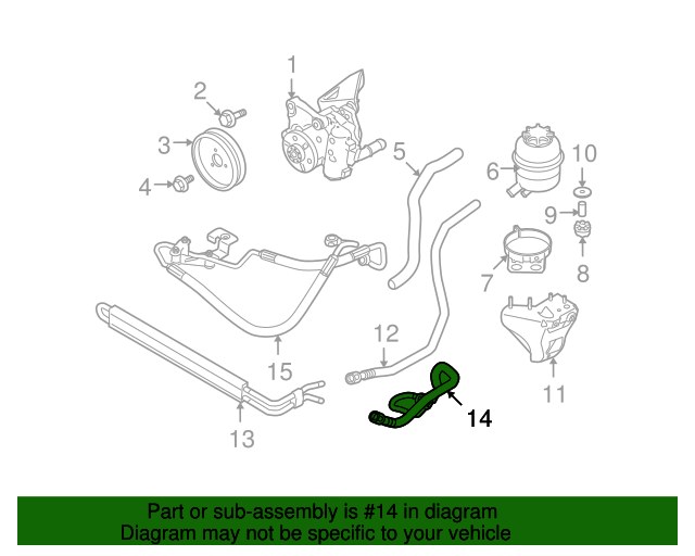 Genuine BMW 32-41-6-774-304 | Power Steering Return Hose | FREE ...
