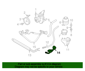 Genuine BMW 32-41-6-774-304 | Power Steering Return Hose | FREE ...