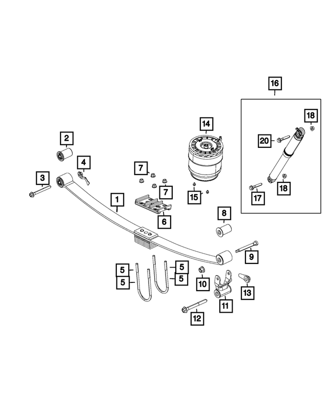 MOPAR REAR SPRING U BOLT PLATE - 68350426AA - 68350426AA | Mopar Online ...