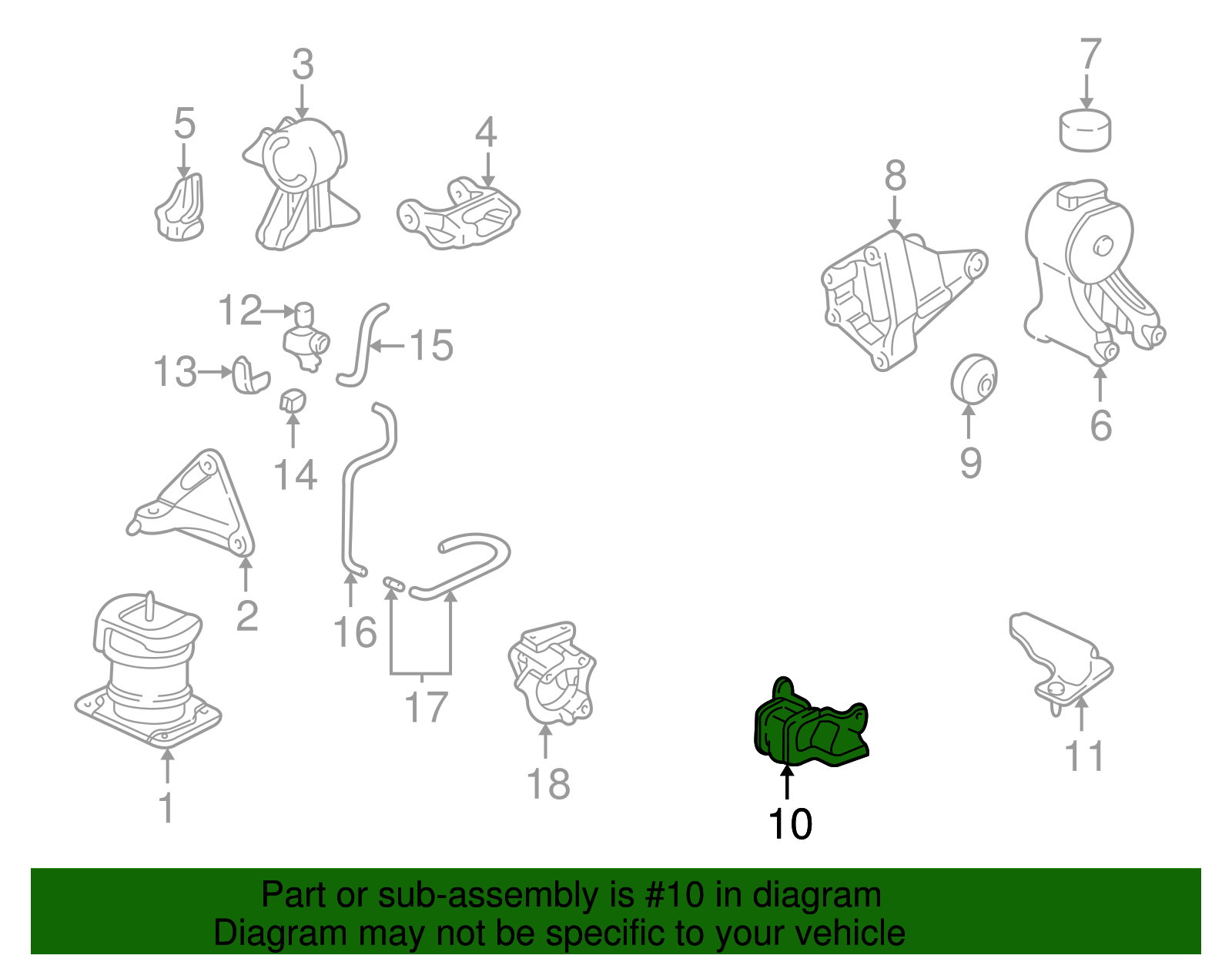 50805-S87-A80 - Mount 1998-2006 Honda | Honda Parts Online